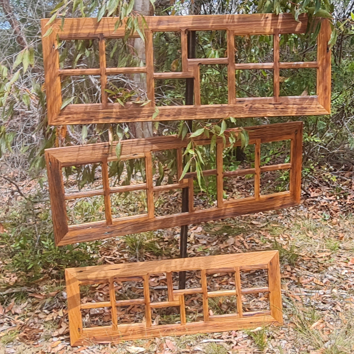 12 Photo Frame in Recycled Timber. A Multi Picture Photo Frame.