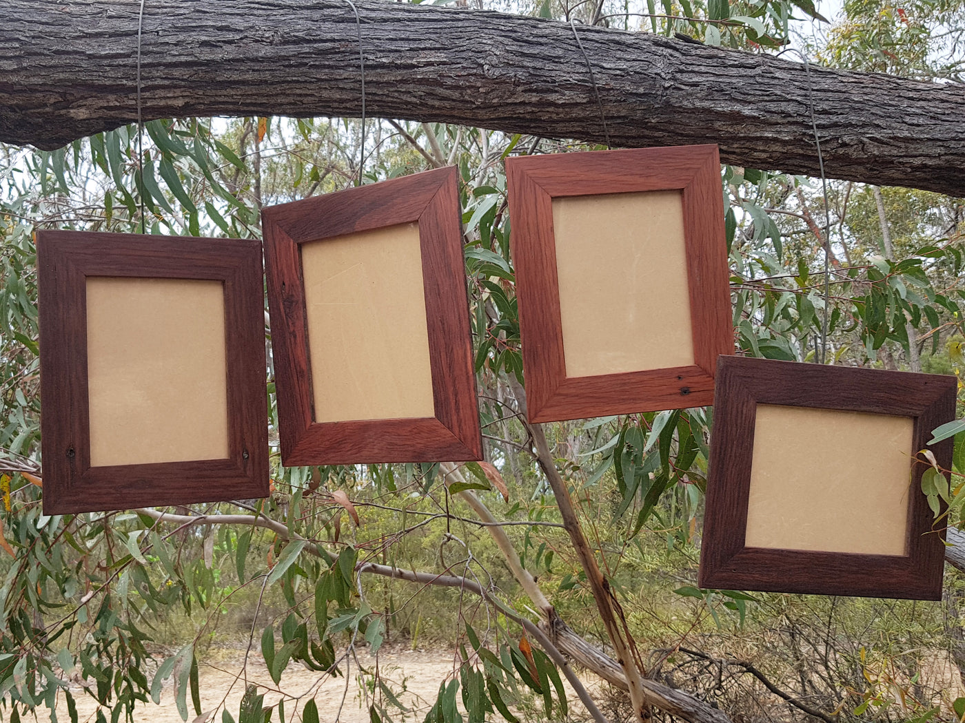 Red Gum Australian Recycled Timber Photo Frames 9cm wide surround in A