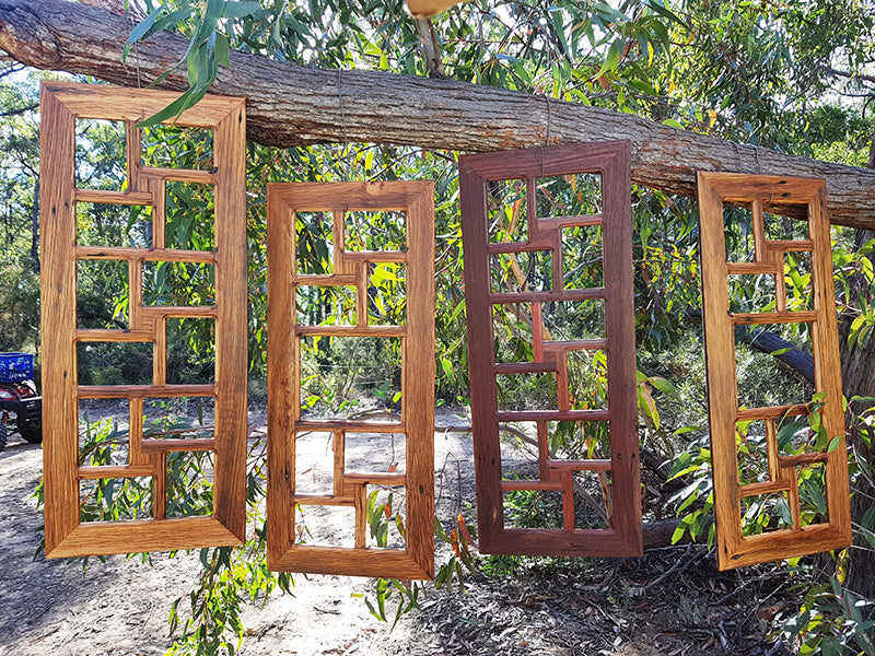 Recycled Timber Multi Picture Photo Frame with 8 normal and 1 enlargem