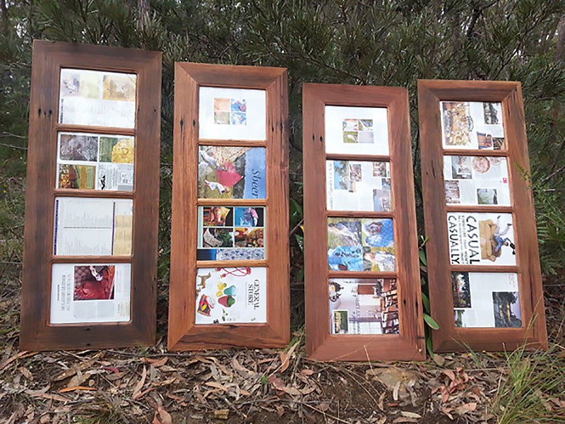 Australian made Recycled Wooden Multi Picture Frame with 4 photos