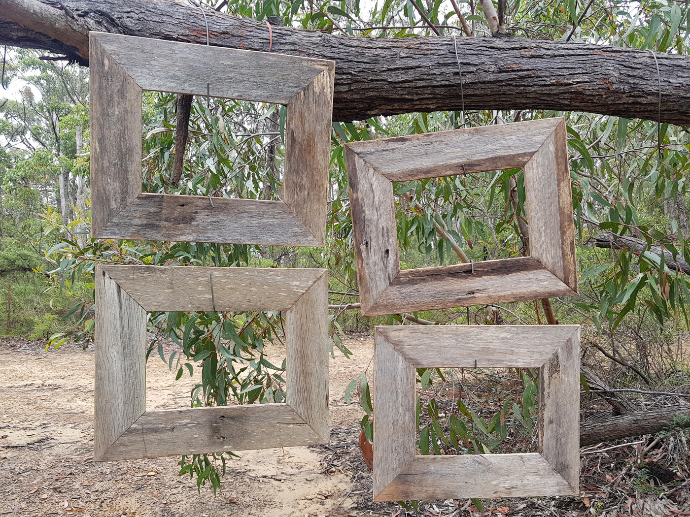 Rustic Grey Fence Look Recycled Wood Single Photo Frame in all sizes
