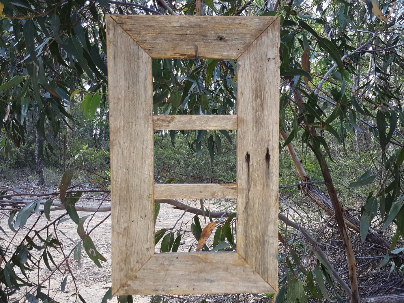 Weathered Rustic Grey Fence look 3 opening Multi Picture Frames